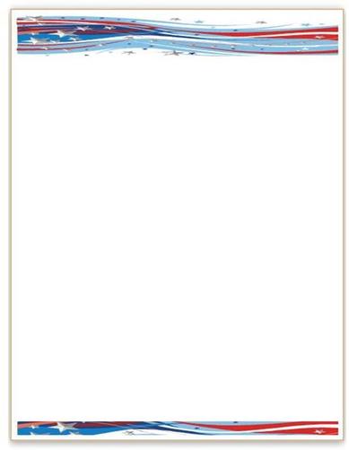 Patriotic Borders For Microsoft Word