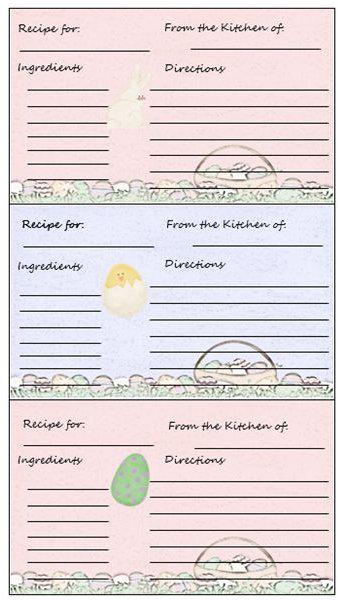 Free Recipe Card Templates For Microsoft Word