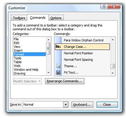 Windows shortcut to change case in word - bposyn
