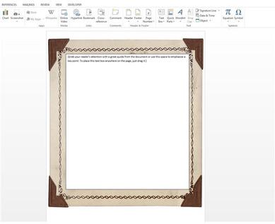 Free Fancy Borders For Word Documents